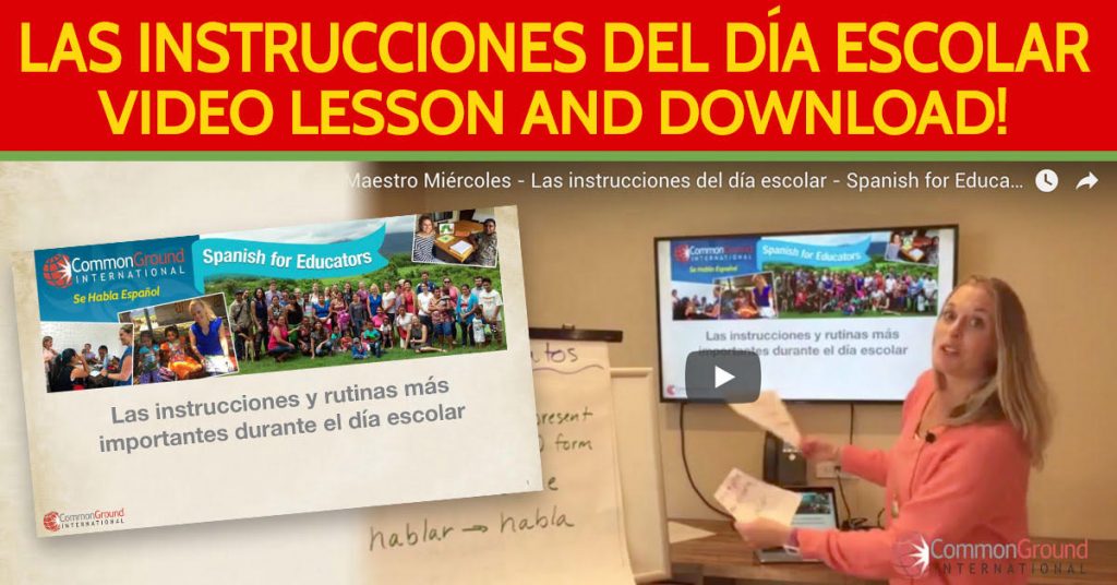 Free Spanish for Educator Tools – Common Ground International Language ...