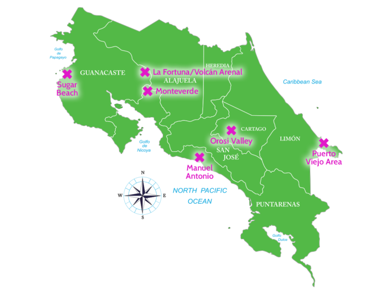 Costa Rica Hot Spots - Must See Places in Costa Rica