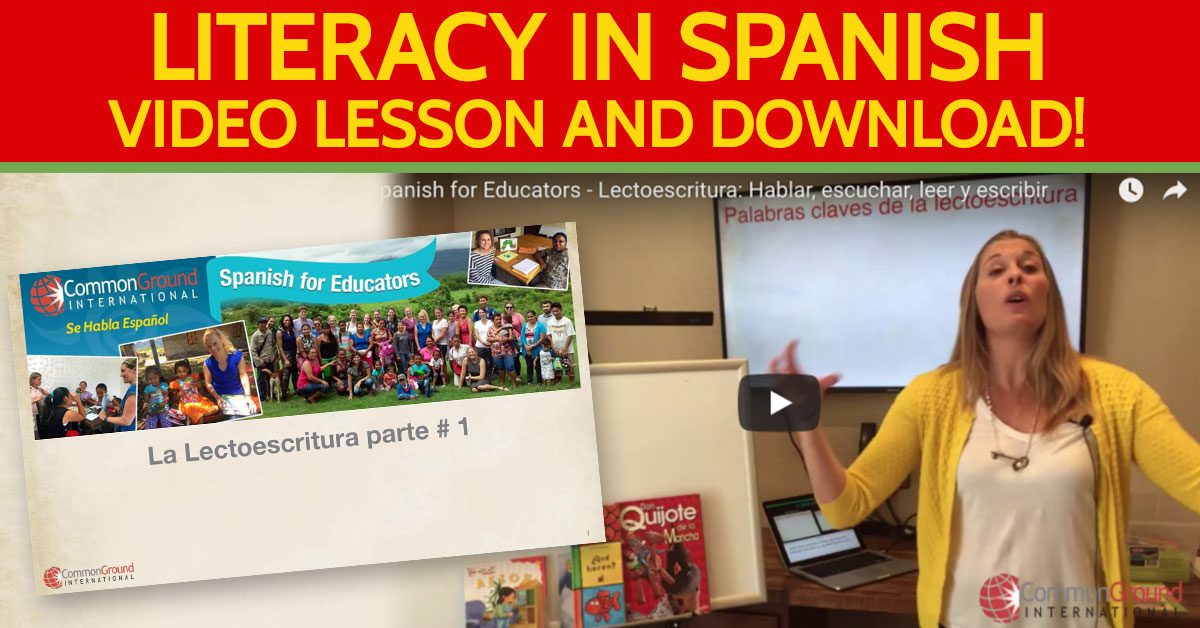 Free Spanish for Educator Tools – Common Ground International Language ...
