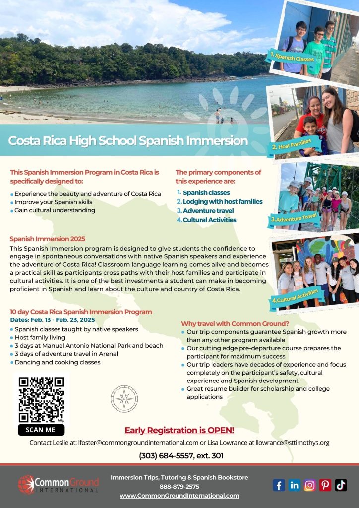 Costa Rica Spanish Immersion Student Travel Program – Common Ground ...